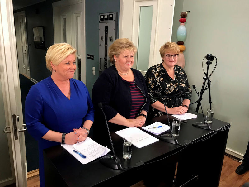 Norway's Liberals to join Conservative-led government By Reuters